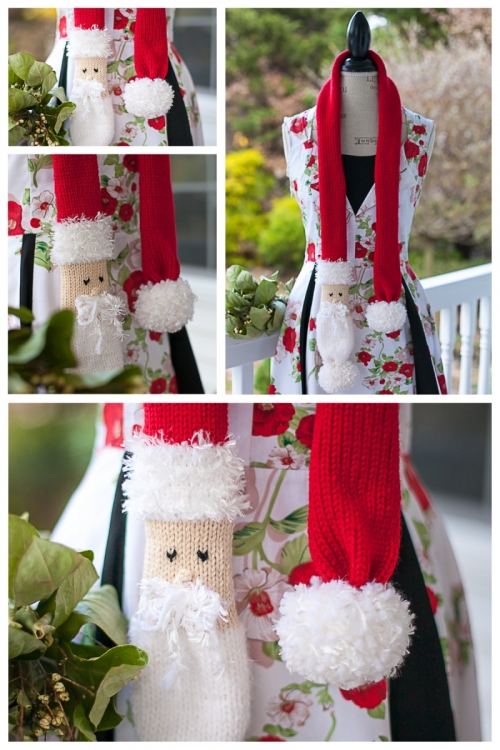 Loom Knit Skinny Santa Scarf Free Pattern | This Moment is Good