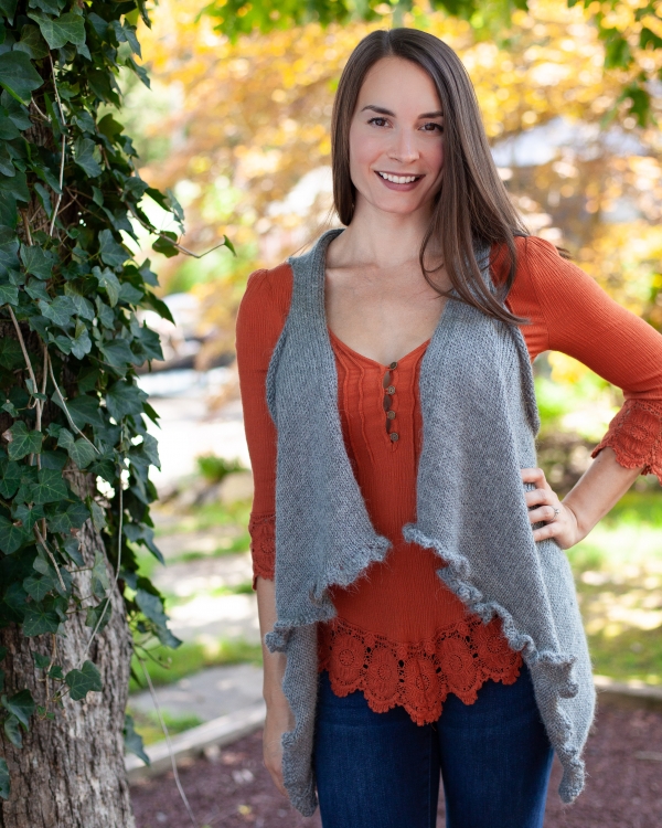 Waterfall Vest Pattern. PDF File. Ruffle or Garter Edge. Ladies Vest ...