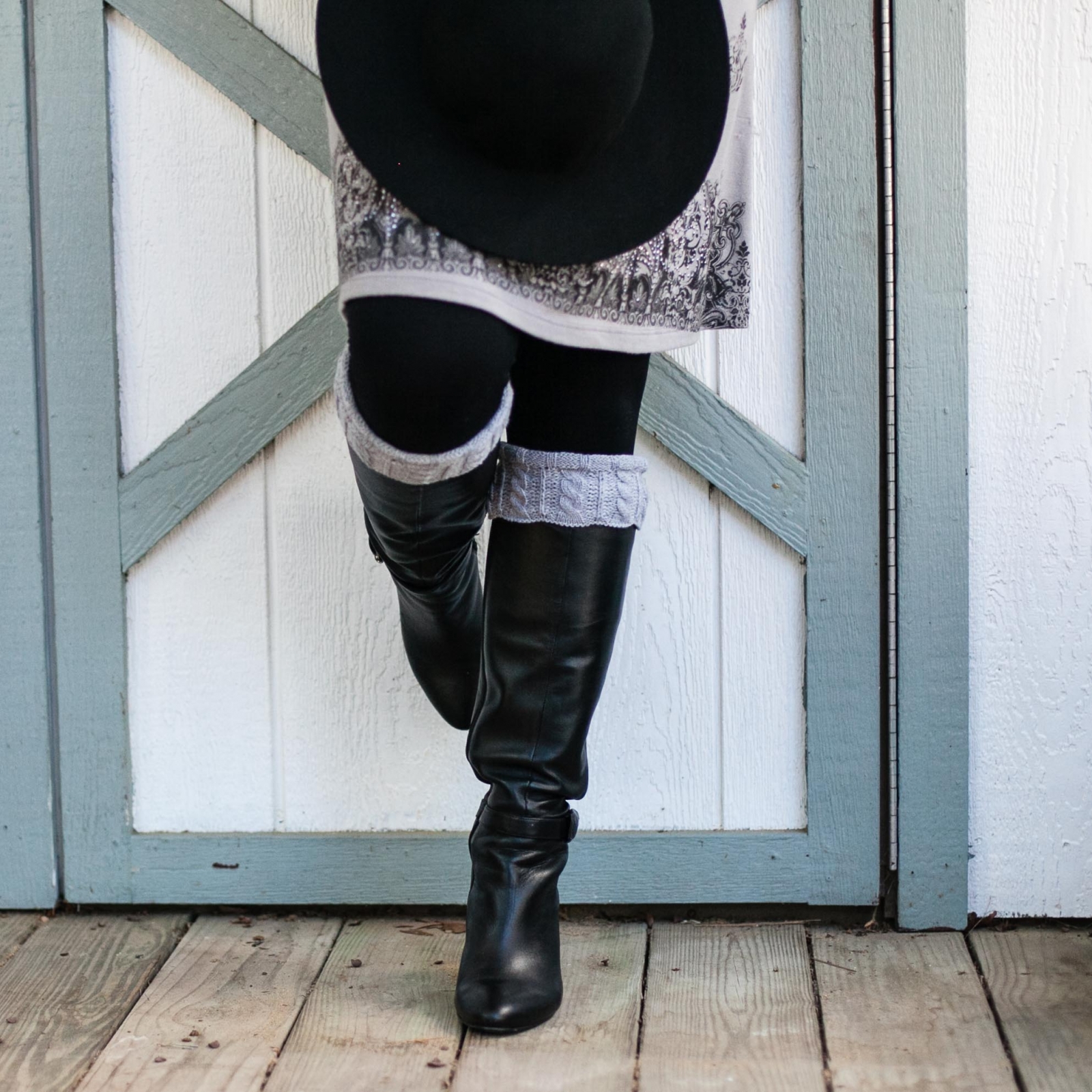 Loom Knit Cable Boot Toppers PATTERN, Cable and Rib Boot Cuffs | This ...