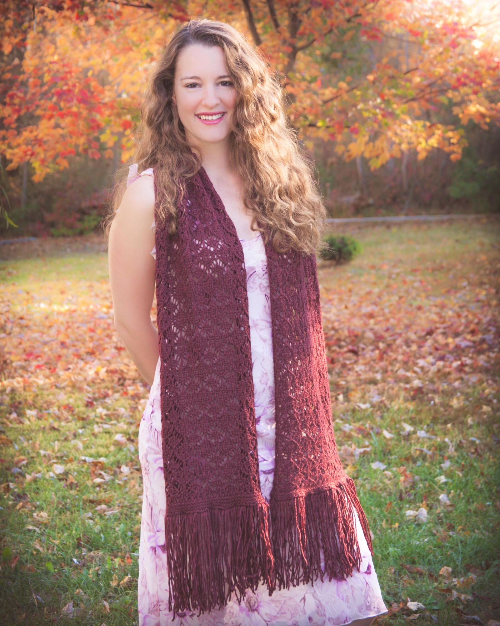 Loom knit lace shawl, wrap, scarf PATTERN | This Moment is Good