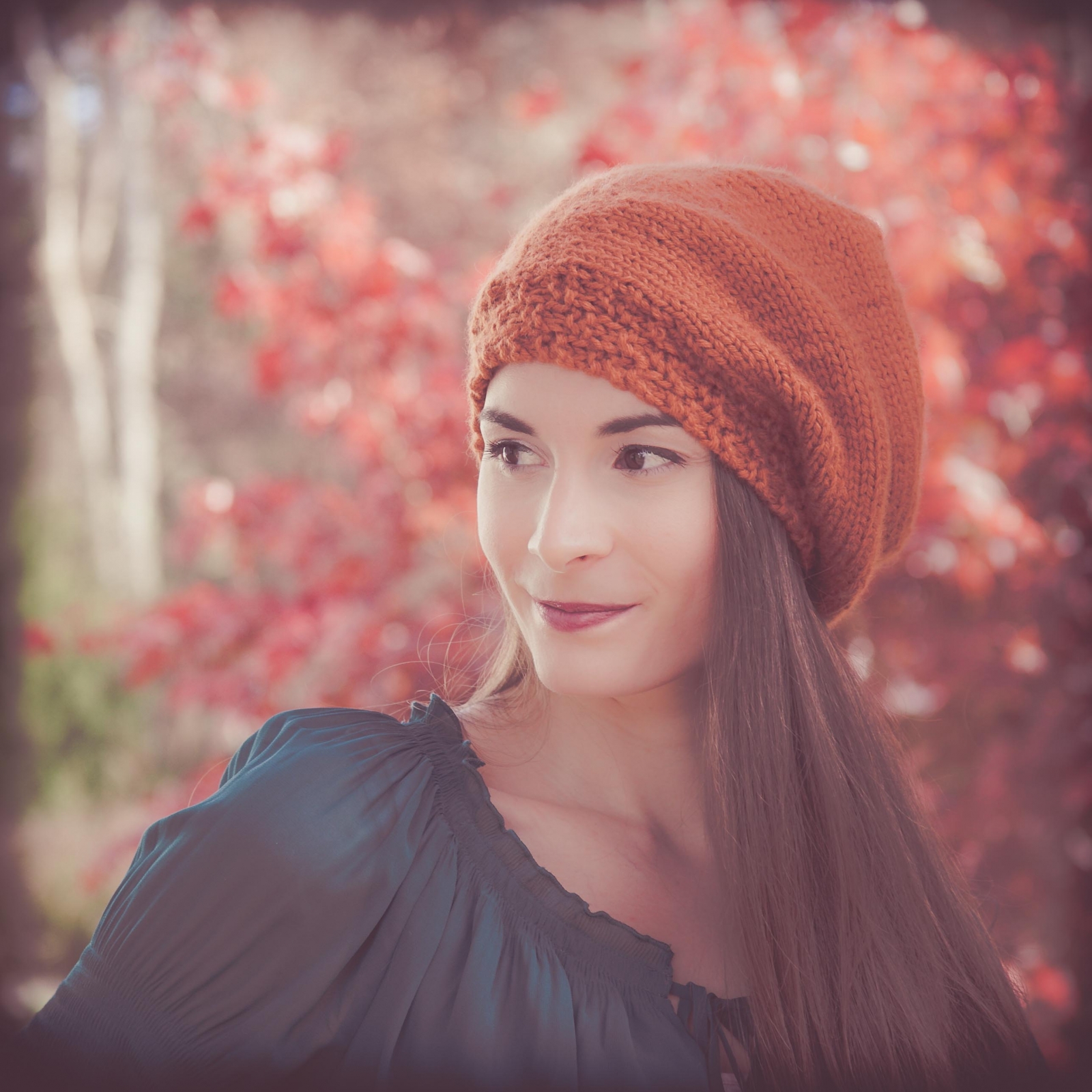 Loom knit beret, hat PATTERN, painters cap, slouch hat, adult teen ...